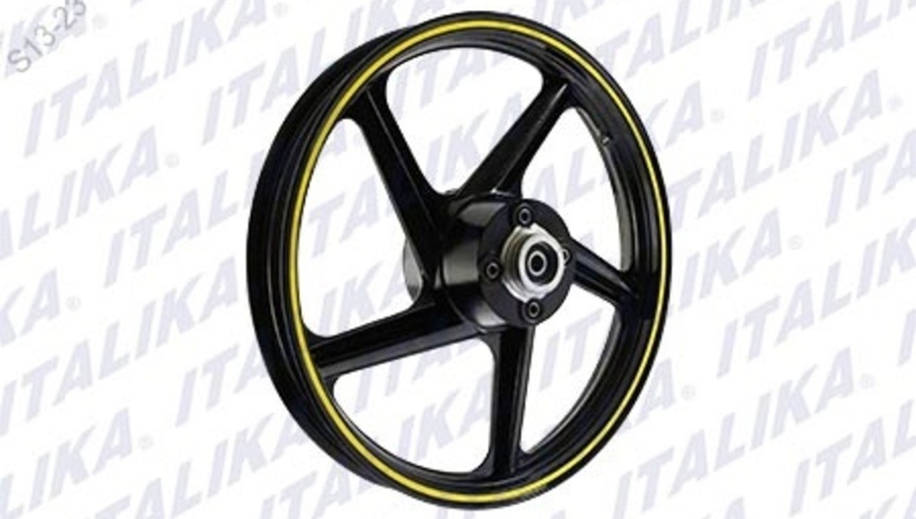 RIN TRAS NEGRO FILO AMARILLO | multimoto.mx